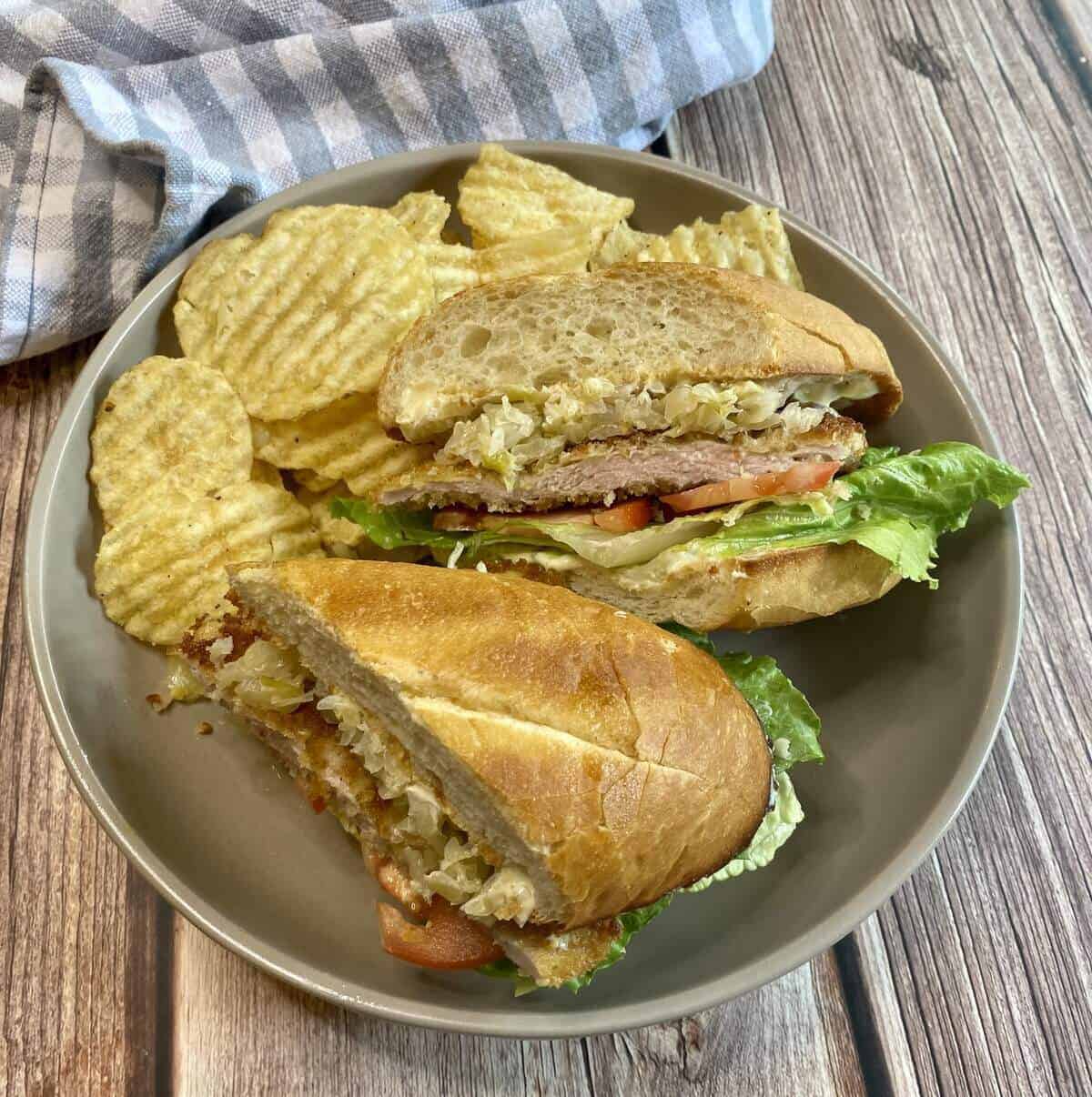 Pork Schnitzel Sandwich - The Measured Scoop