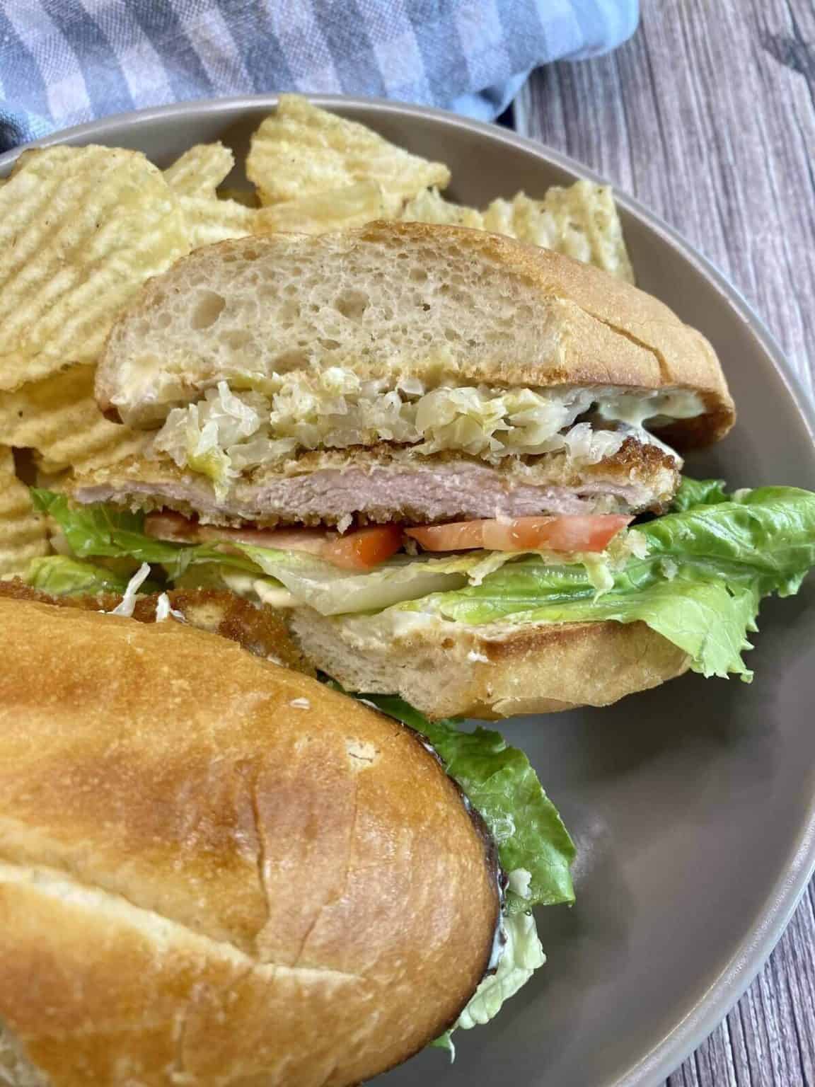Pork Schnitzel Sandwich - The Measured Scoop