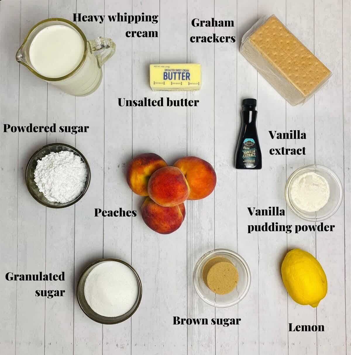 No Bake Peaches & Cream Dessert - The Measured Scoop